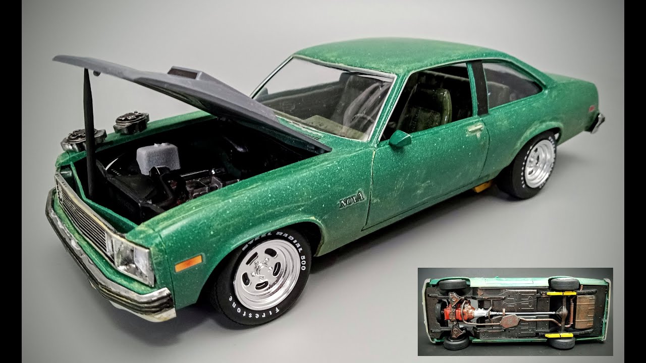 1979 Chevy Nova V8 'Work in Progress' 1/25 Scale Model Kit Build How To ...