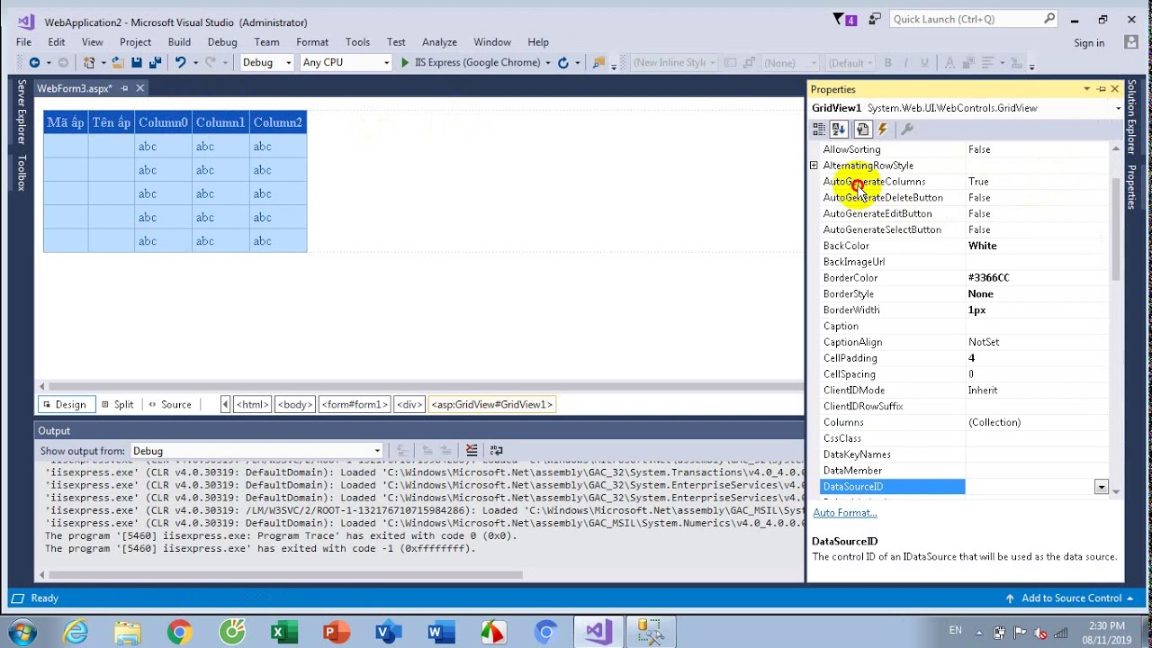 Thêm, sửa, xóa trực tiếp trong gridview asp.net - YouTube