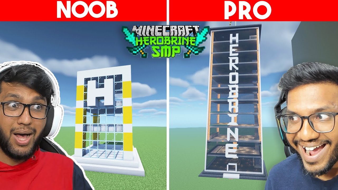 Herobrine SMP Tower Build Battle With My Brother @KhatarnakIshan In ...