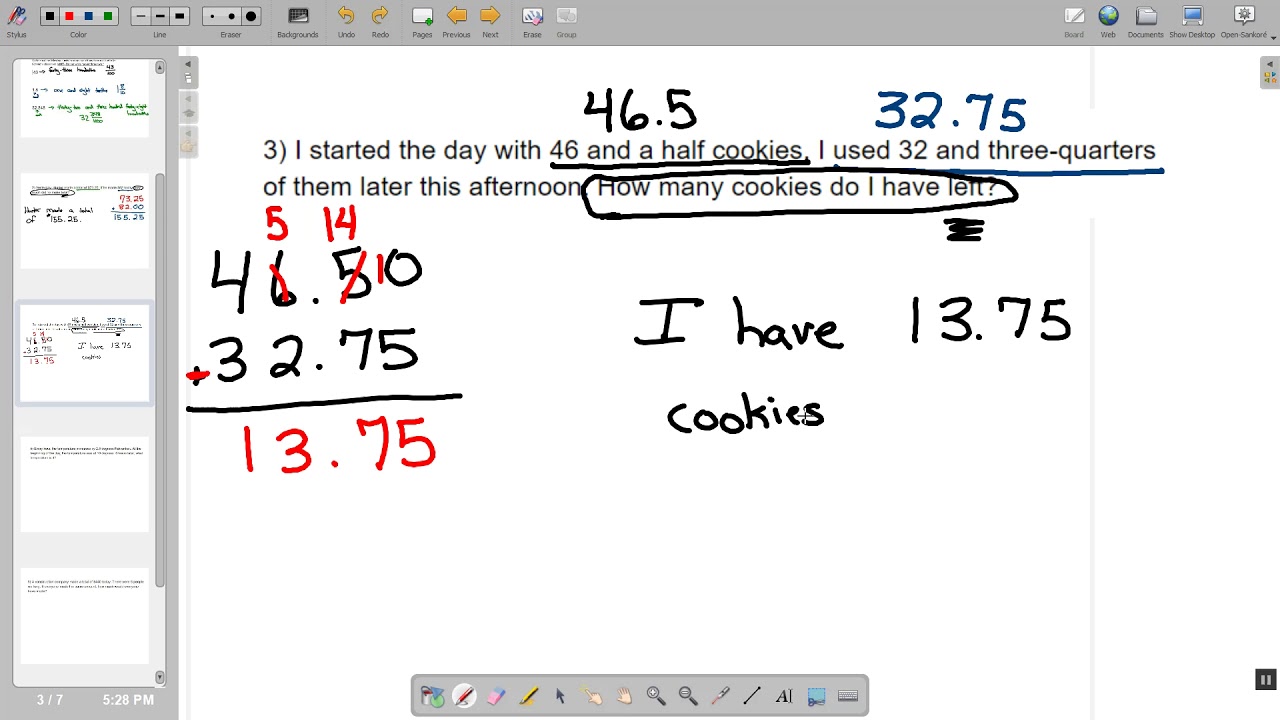 Daily Quest Example - Decimal Computation - YouTube