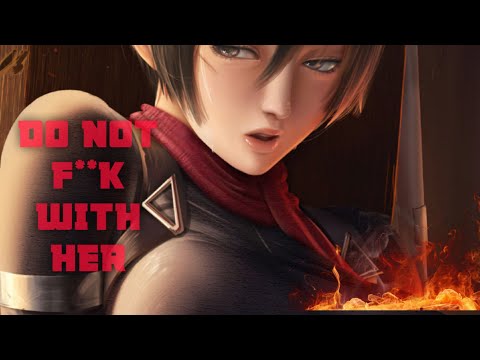Never ever piss of Mikasa.😱😱            Attack on titan.