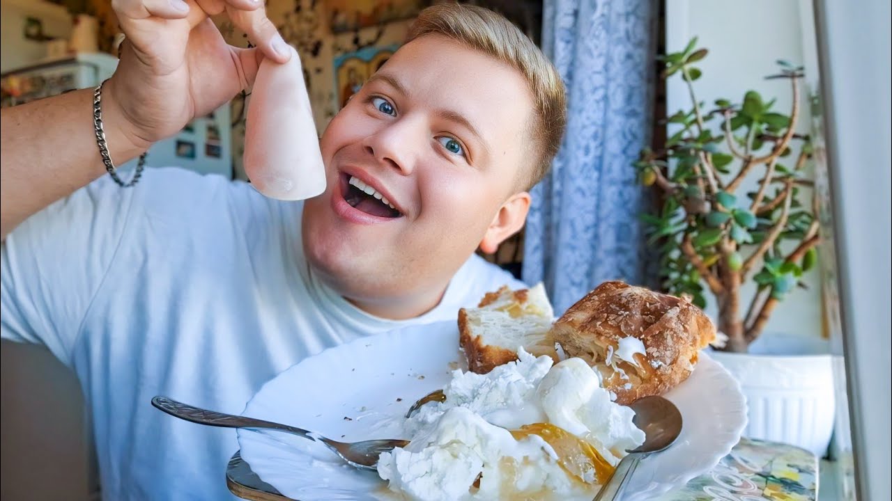 ASMR MUKBANG | Russian Breakfast, Ham, Cottage Cheese (No Talking ...