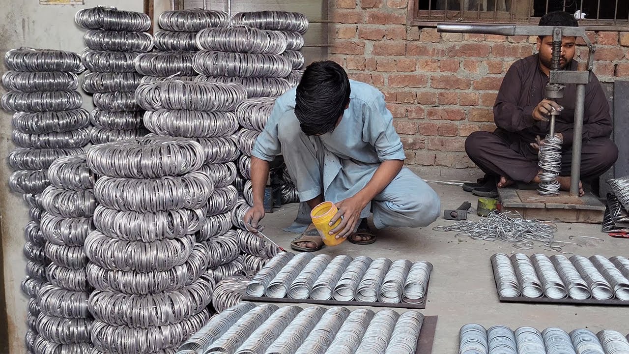 Blind Man Making Metal Bangles | Metal Bangles Manufacturing Process by ...