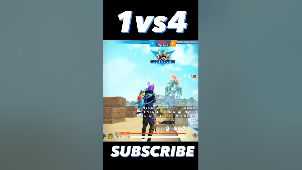 Insane 1 Vs 4 Clutch with Just ump & powerful Character Orion 🔥 #shorts #freefire - YouTube
