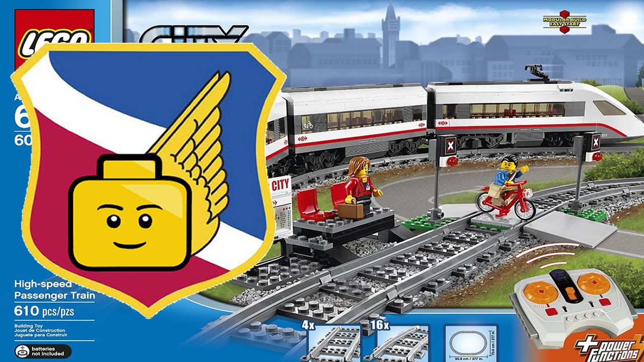 4K LEGO City Trains High-speed Passenger Train 60051 - Speed Build Stop ...