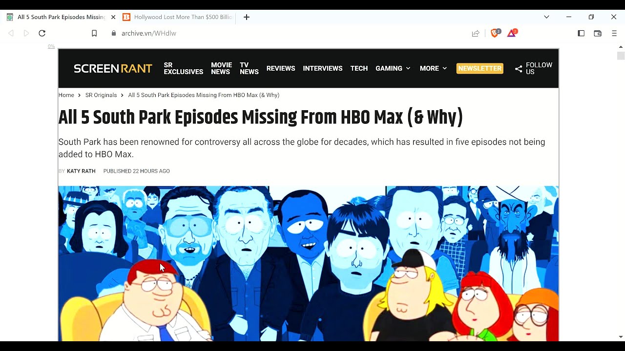 Screen Rant- All 5 South Park Episodes Missing From HBO Max & Why ...