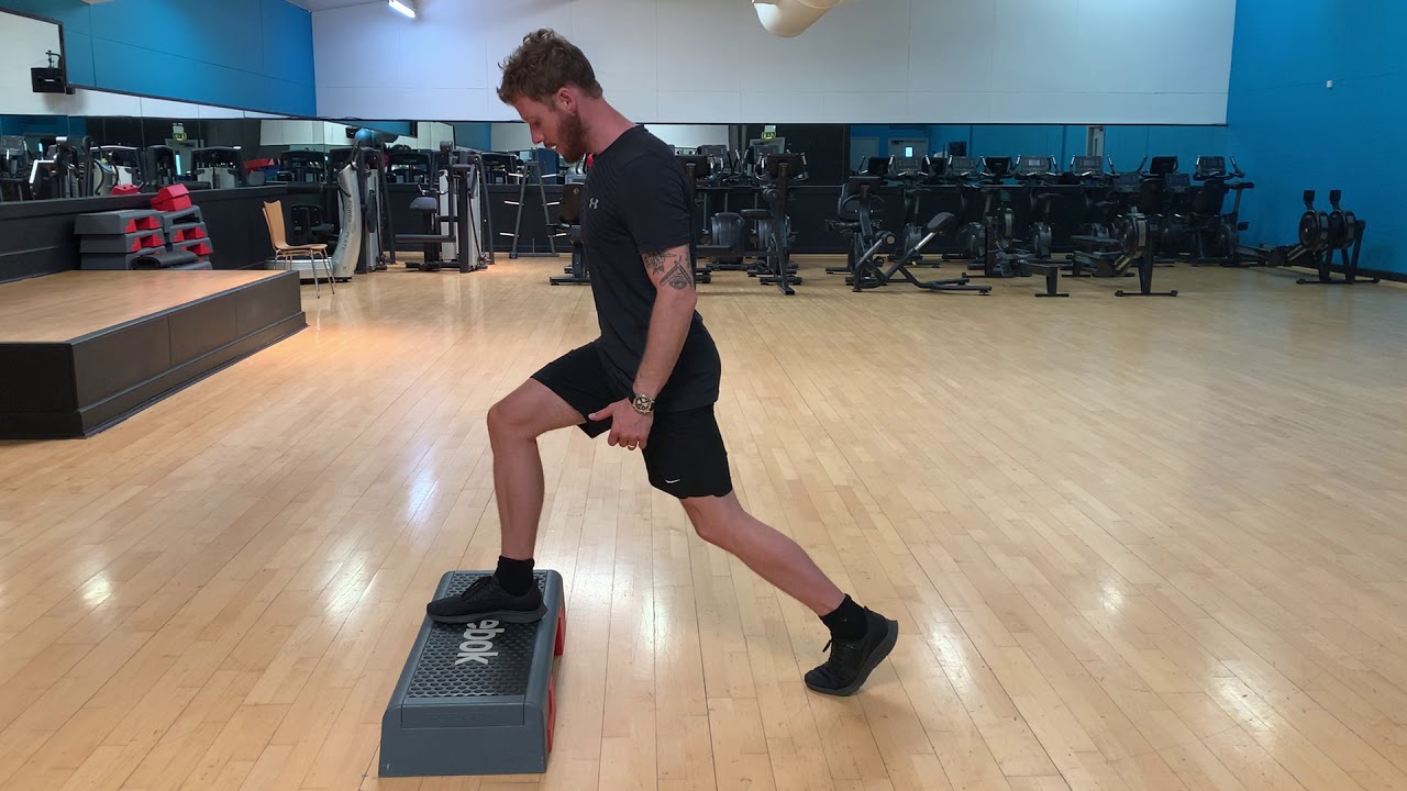 Split squat (front foot elevated) - YouTube