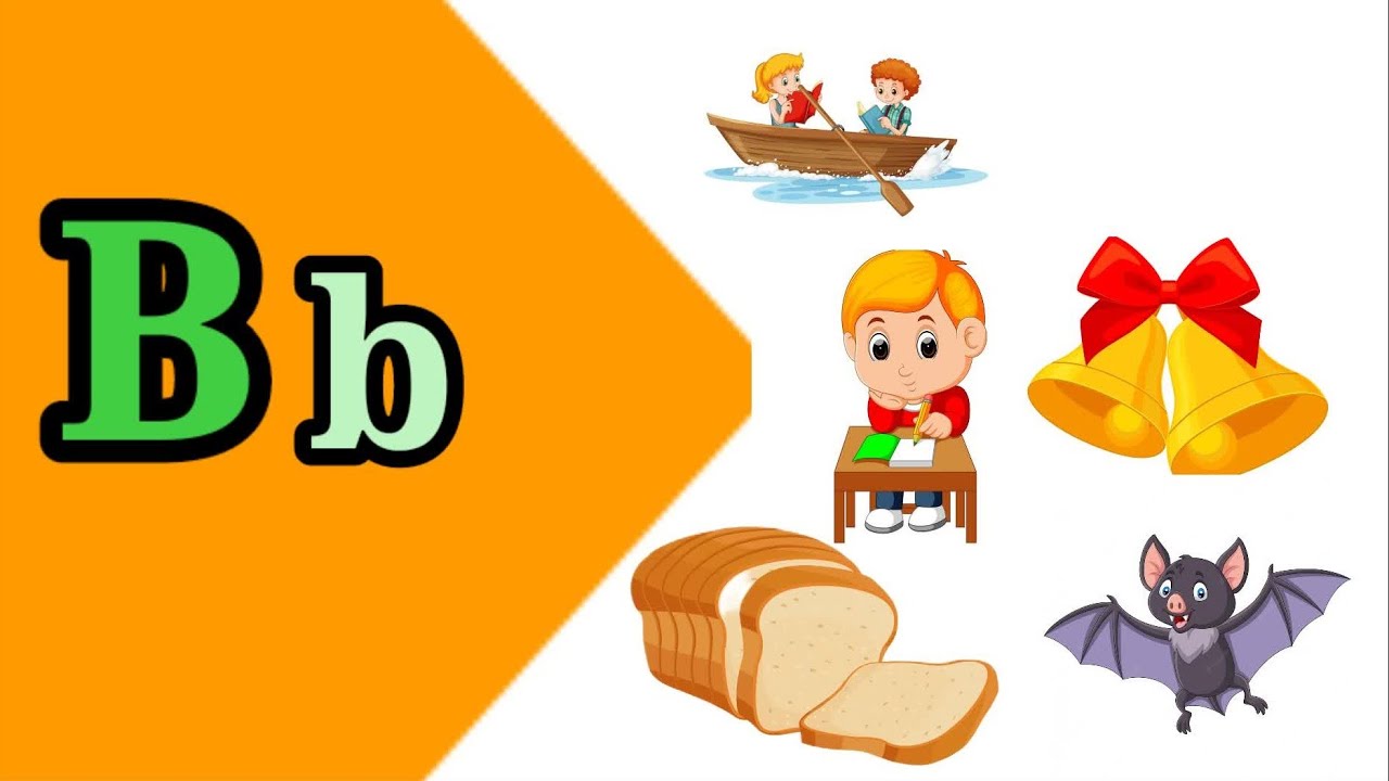 Letter B words| B for Ball | words begin with Letter B| Preschool | SB ...