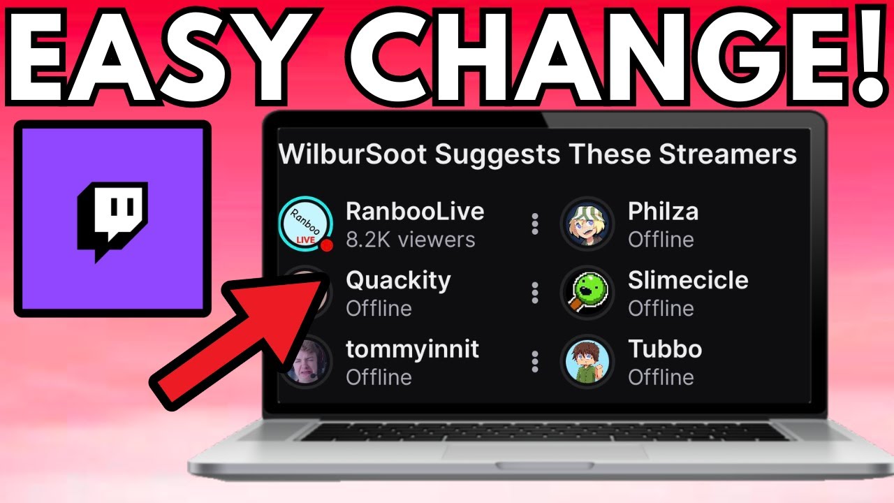 How To Change Your Suggested Streamers On Twitch - YouTube