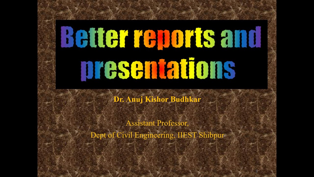 Better reports and presentations - YouTube