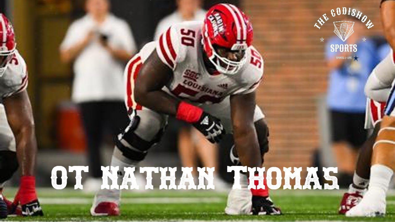 The Dallas Cowboys Select 233rd Nathan Thomas OT... - YouTube