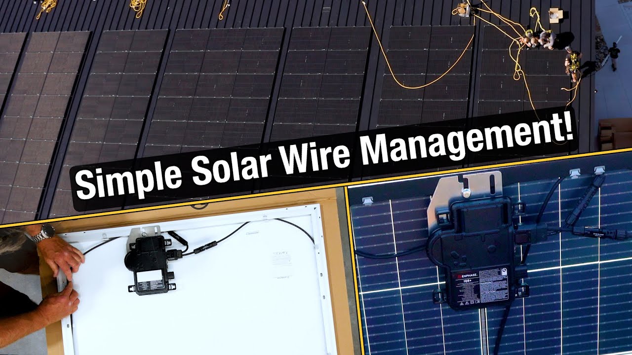 How To Optimize Solar Panel Wire Management! - YouTube