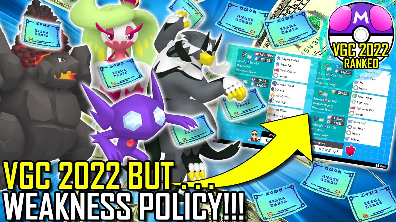 VGC But Every Pokemon Has WEAKNESS POLICY! | VGC 2022 | Pokémon Sword ...