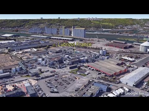 Un immense incendie dévaste l’usine Lubrizol de Rouen #GoogleEarth ...