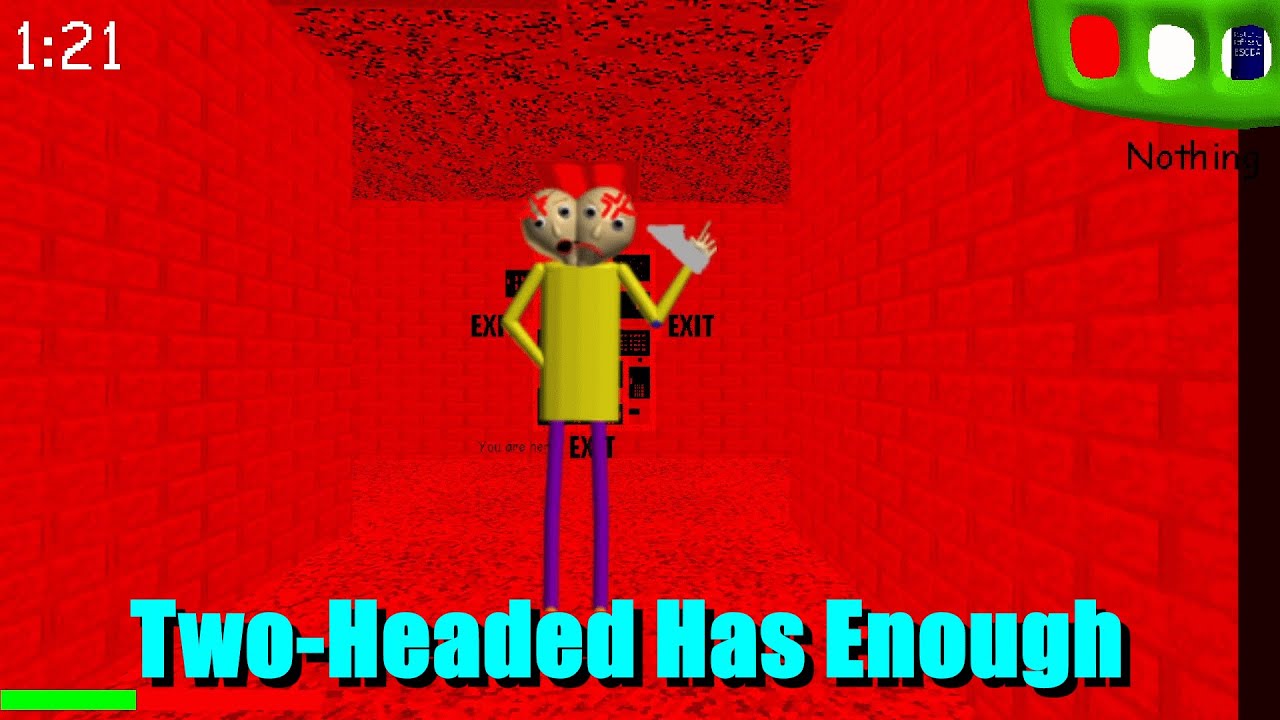Two-Headed Baldi Has Had Enough!!! - Baldi's Basics Modded - YouTube