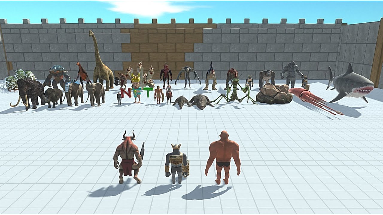 GHOR HAMMER WITH MINOTAUR & HILL GIANT VS BOSS & MINI BOSS - Animal Revolt Battle Simulator ...