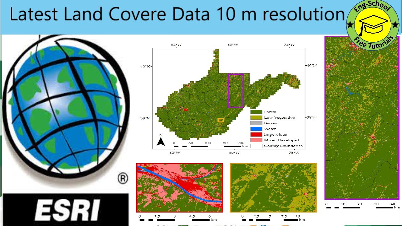 Download latest land cover data ESRI 10 meter resolution | ArcMap - YouTube