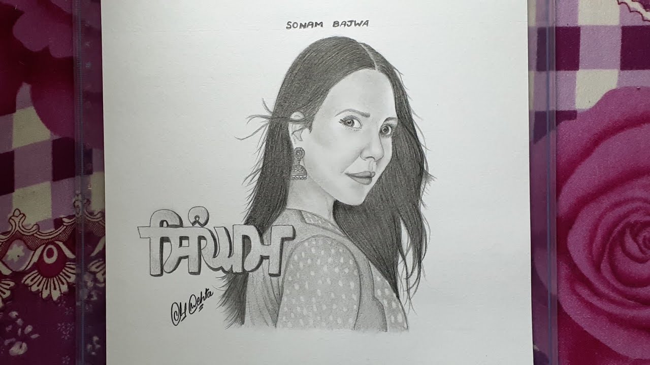 Drawing Sonam bajwa from singham (timelapse drawing) - YouTube