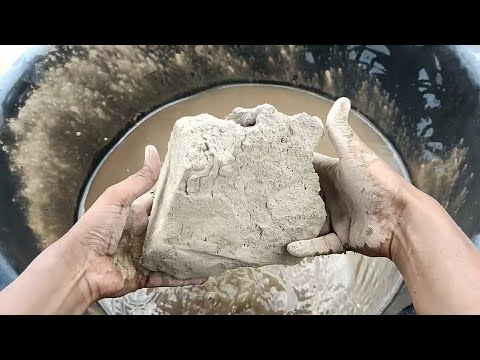 Soft fluffy pure mud dry water crumbling 🌪️ oddly satisfying - YouTube