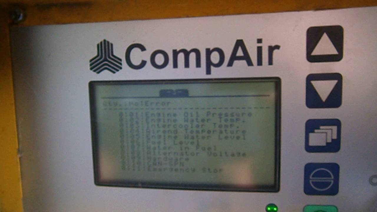 Compair C115-12 faulty control panel - YouTube