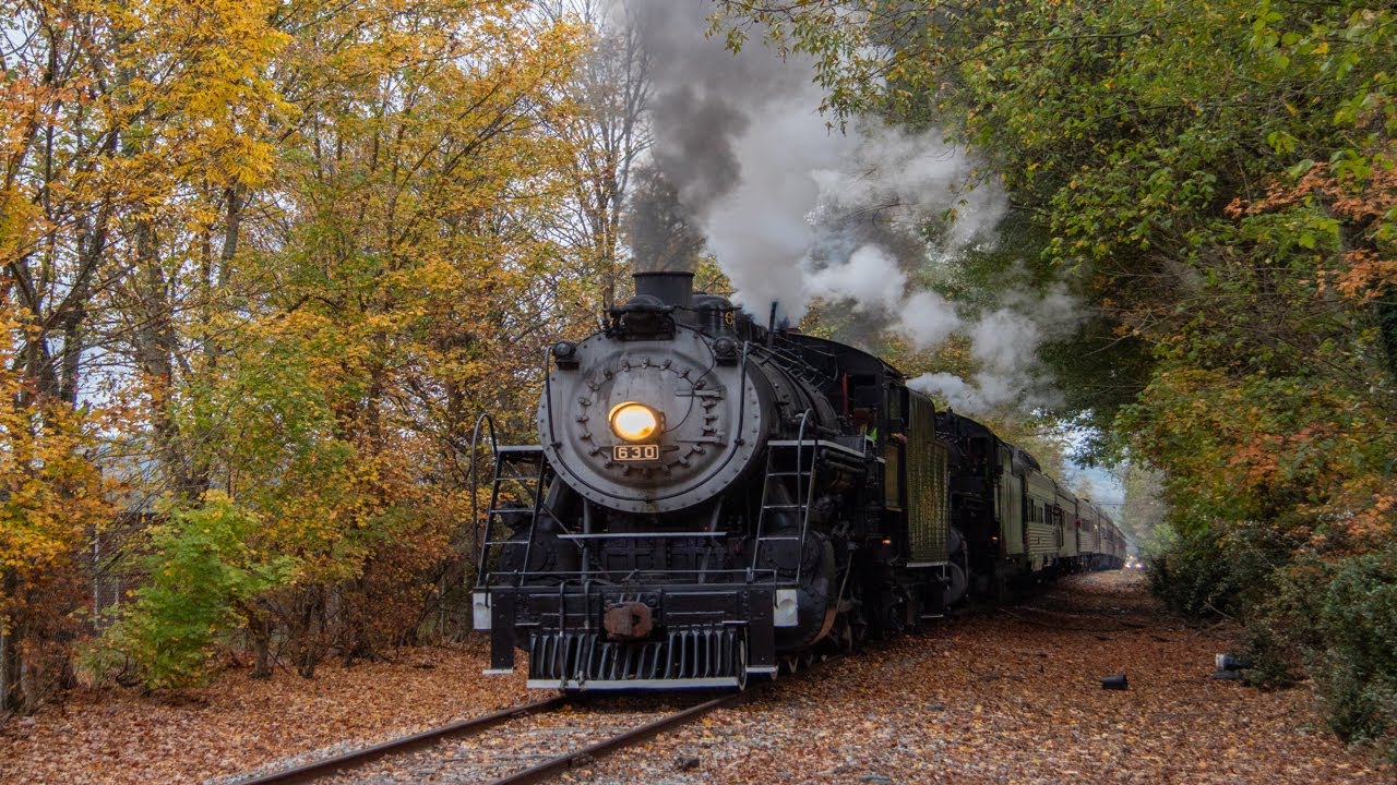 Southern 630 & 4501: Fall Summerville Steam Doubleheader Special (4K ...