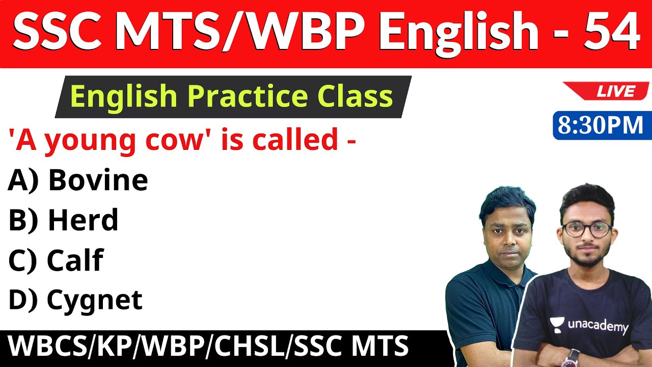 SSC MTS/WBP/KP/SLST/ANM/GNM & WBCS English Practice - 54 | English ...