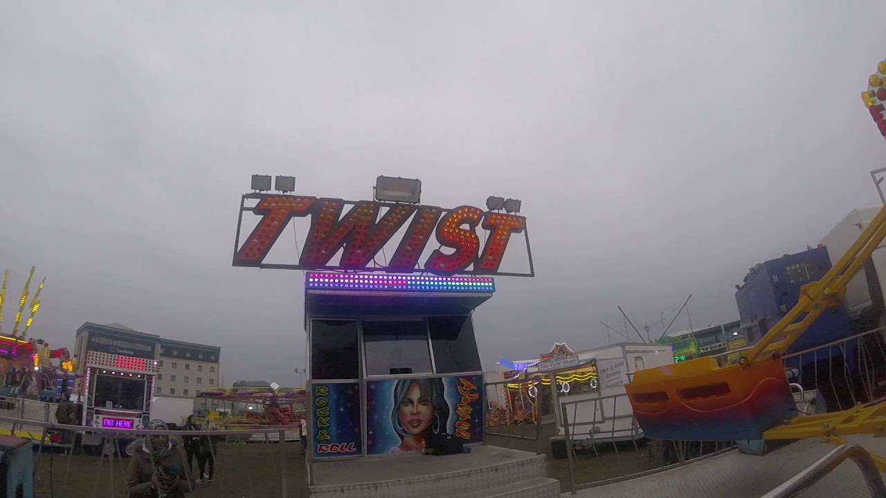 Scott pullens Twist on ride hartlepool valentines funfair 2018 - YouTube