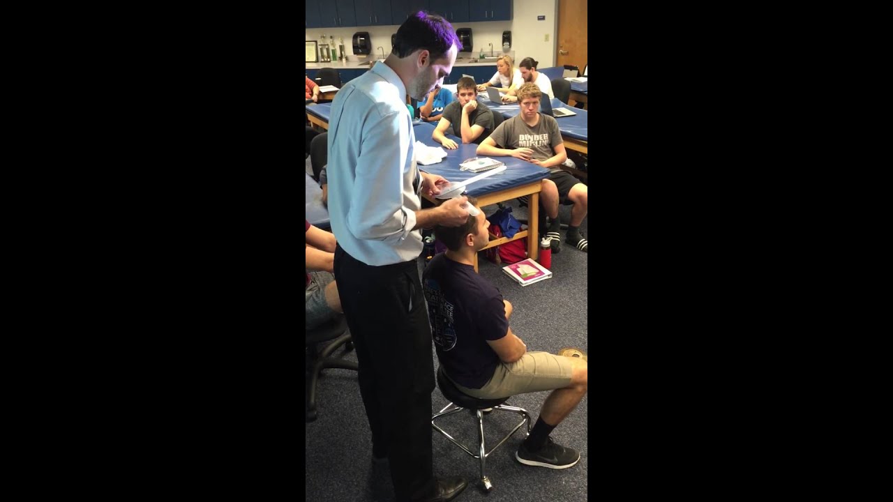 Cervical Rotation AROM with Goniometer - YouTube