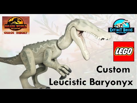 LEGO LEUCISTIC BARYONYX LEGO CUSTOM FROM JURASSIC WORLD CHAOS THEORY ...