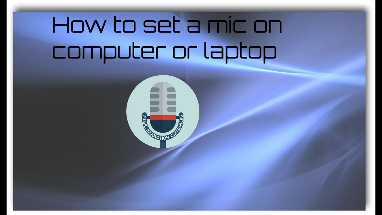 how to plug and setup your mic on pc without any softwere - YouTube
