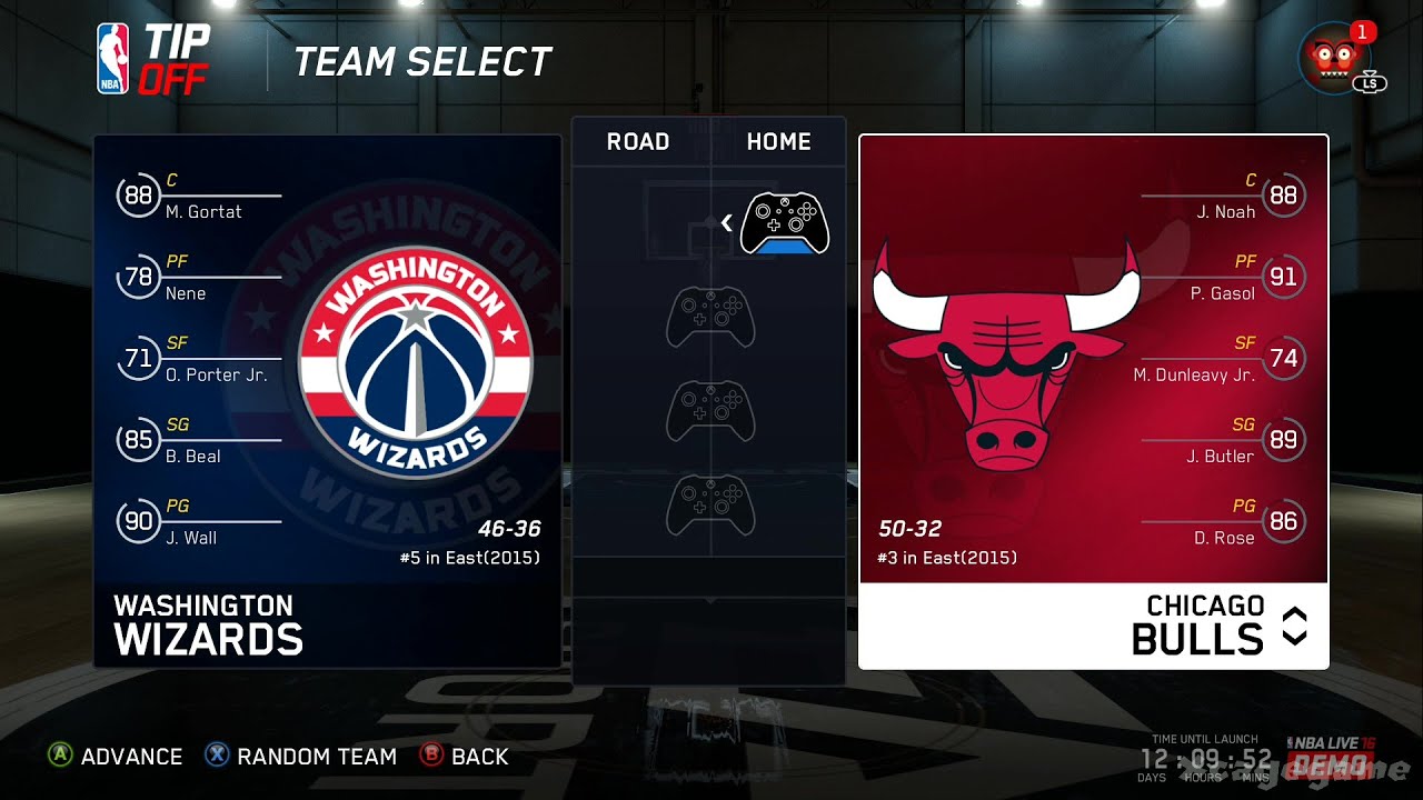 NBA 16 Gameplay - Washington Wizards VS Chicago Bulls [ HD ] - YouTube