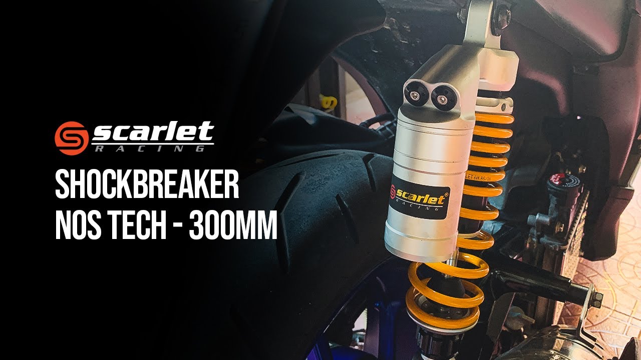 Morren: Shock Belakang Scarlet Racing Nos Tech Aerox 155 - YouTube