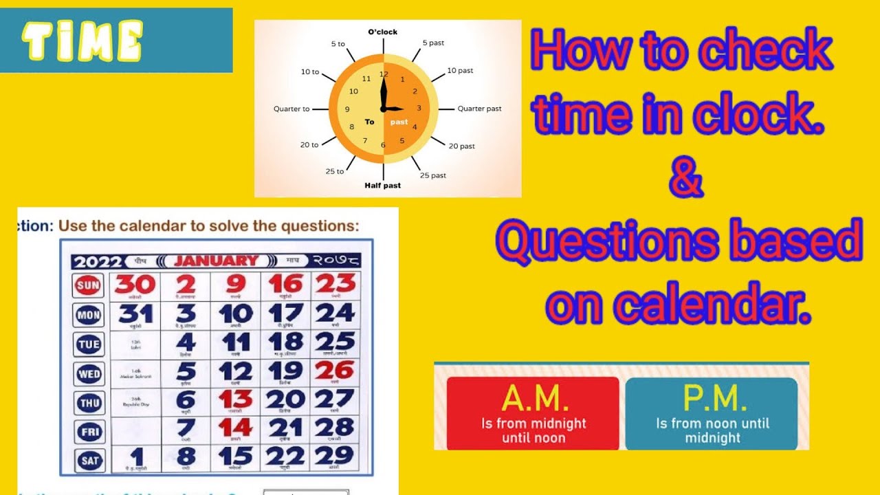 How To Check Time In Analog Clock And Solve Calandar Based ions How To Check Time In Analog Clock And Solve Calandar Based ions