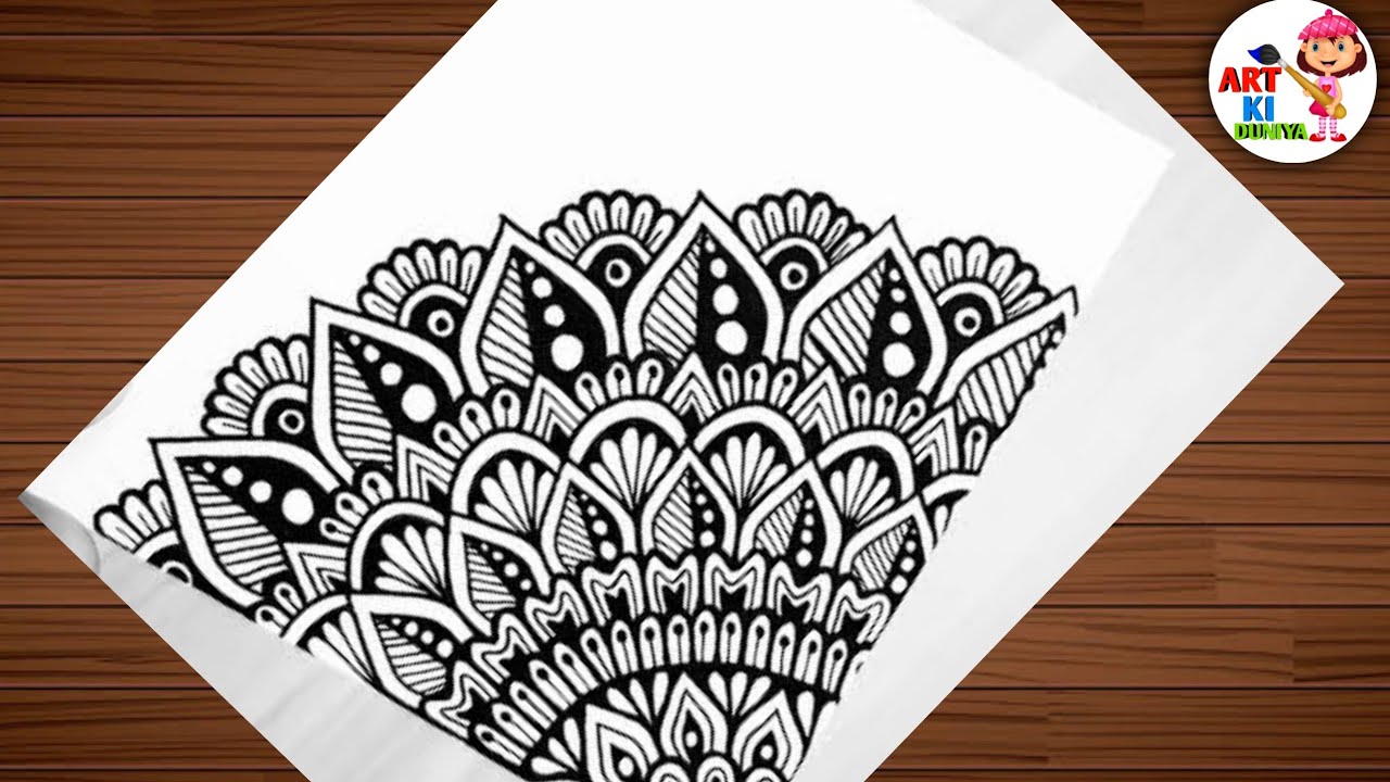 How to draw mandla Art for beginners | step by step | @artkiduniya2350 ...
