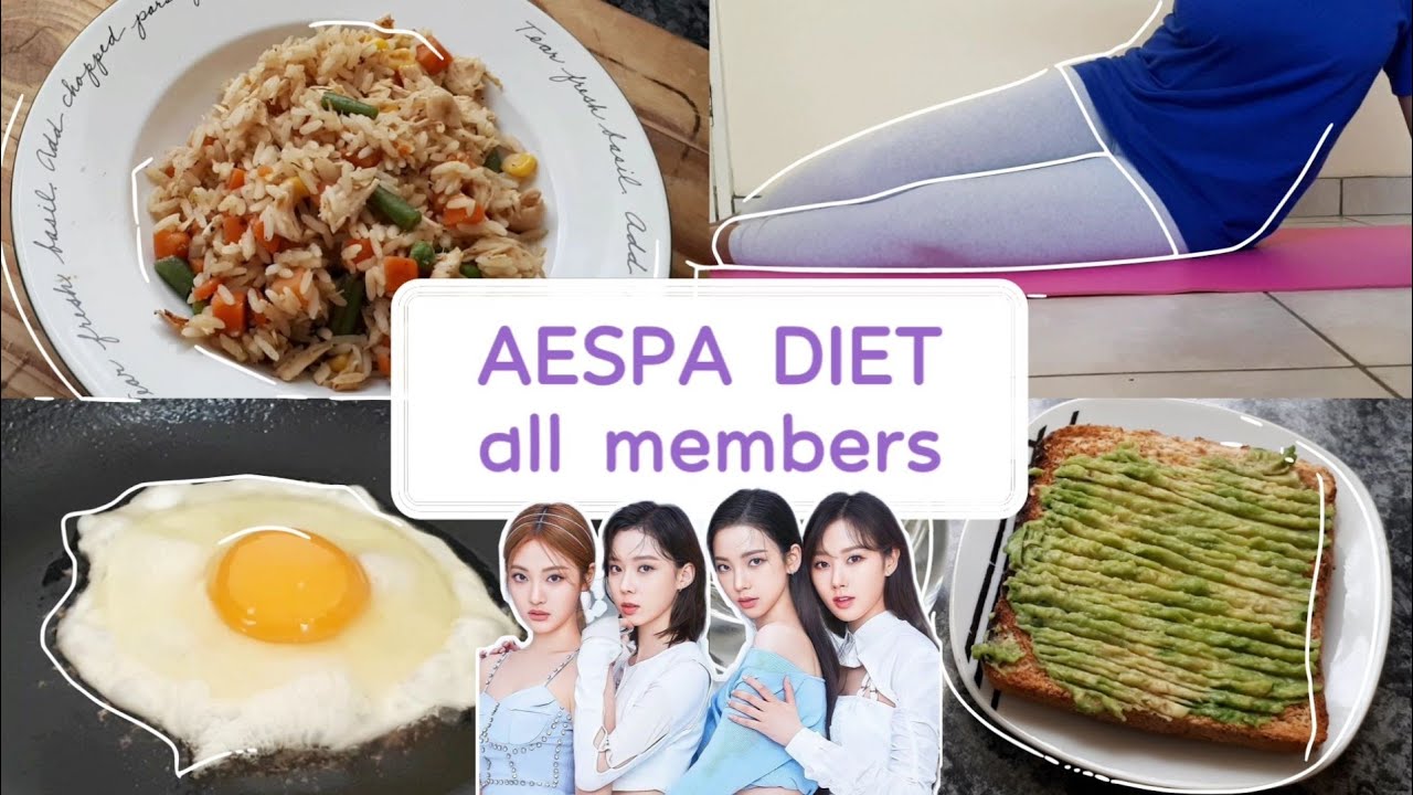 🥑 tried AESPA DIET and WORKOUT for 4 days (all members) 에스파 다이어트 ...