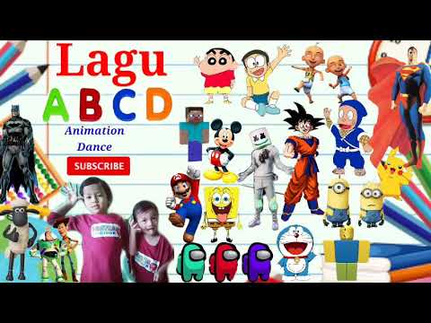 BELAJAR HURUF ABCD/ LAGU ABCD VERSI ANIMATION DANCE/ LAGU ANAK POPULER ...