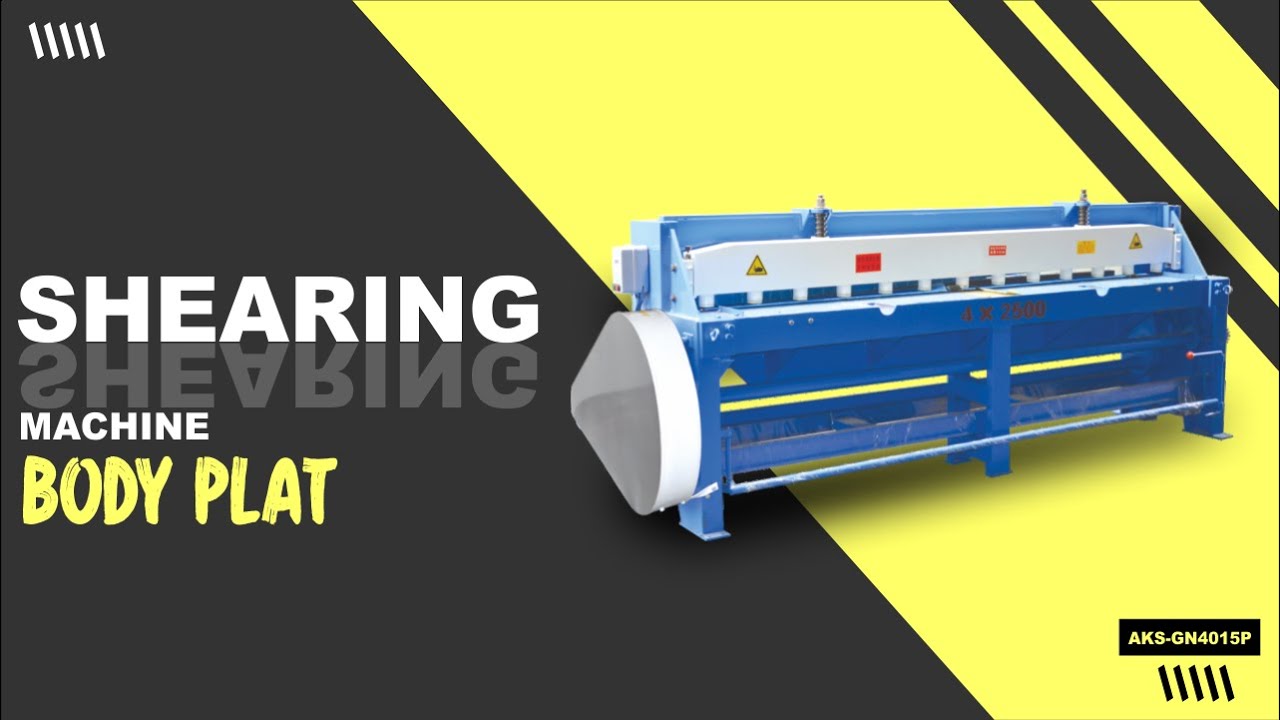 MESIN SHEARING POTONG PLAT BESI ALUMUNIUM AKS-GN4015P - YouTube