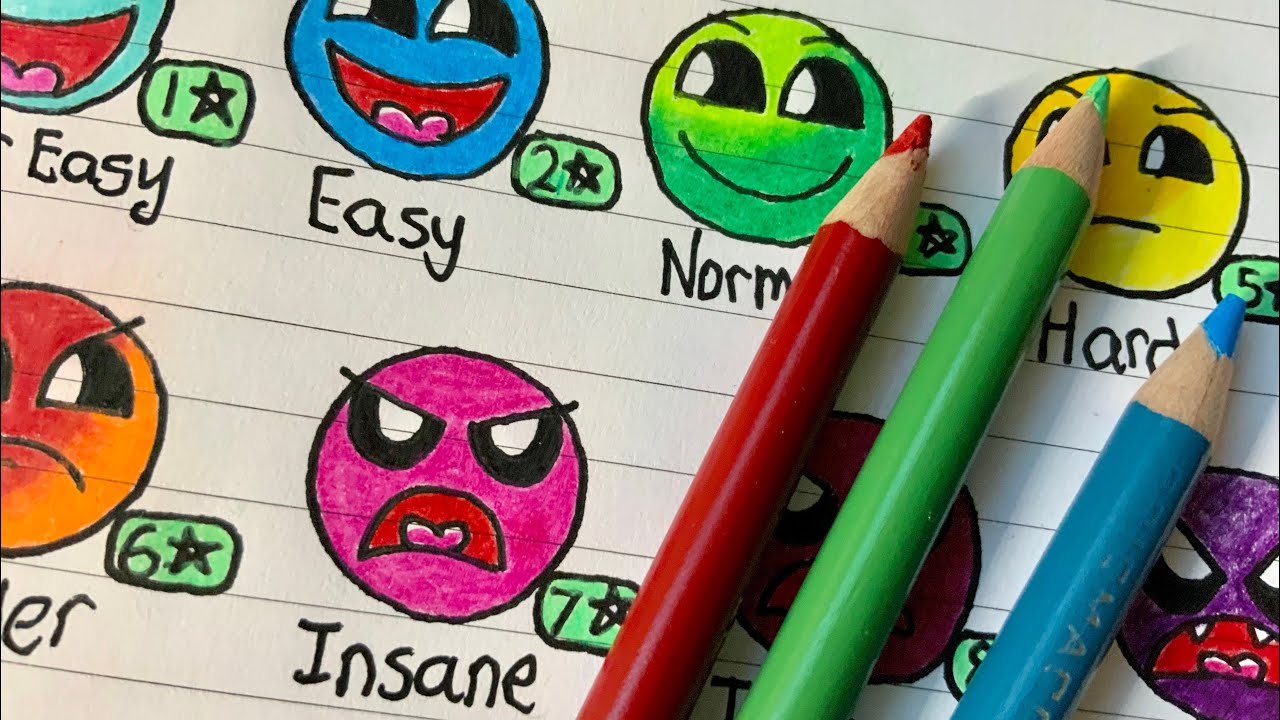 My Geometry Dash Difficulty Faces Remastered! - YouTube