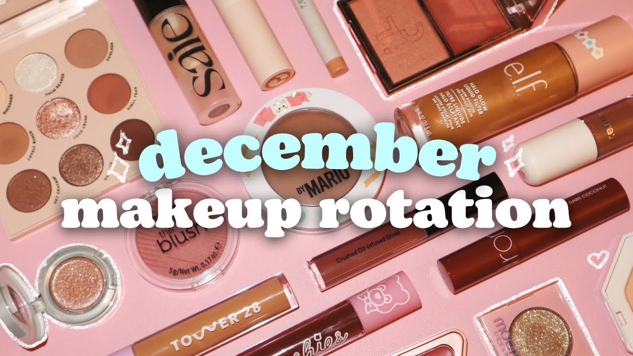 SHOP MY STASH 🌲 december makeup rotation + pinterest grwm - YouTube