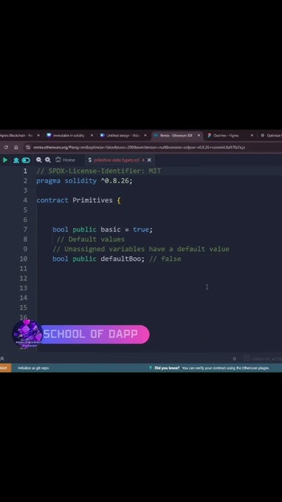 Learning Primitive Data Types in Solidity. #smartcontracts #blockchain #solidity #web3 # ...