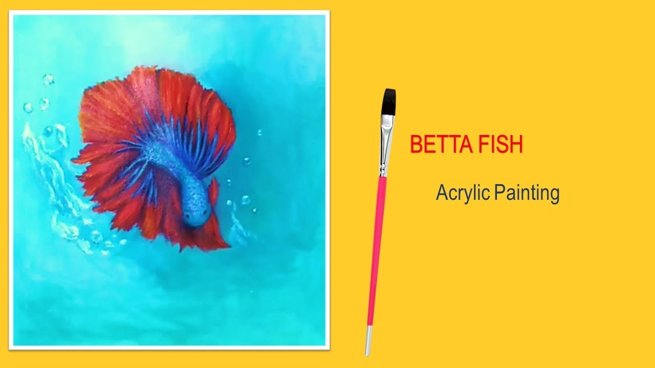 Betta Fish painting | Acrylic painting - YouTube