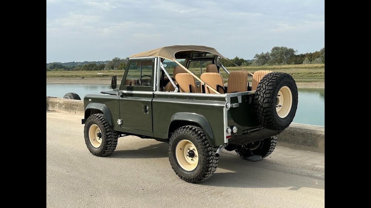Olive Green Land Rover Defender 90 Soft Top. rebuilt and restored by ...