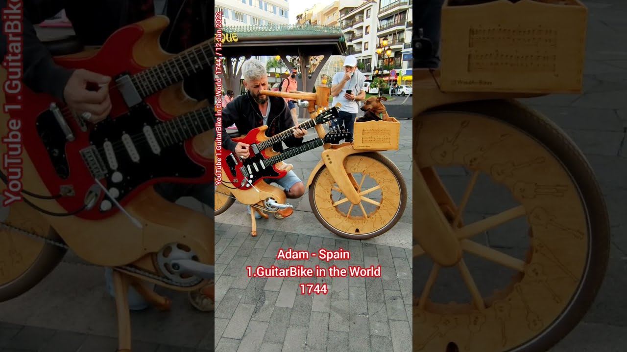 1744. (WR765) Adam - Spain 1.GuitarBike 1st Guitar Bicycle Puerto de la ...