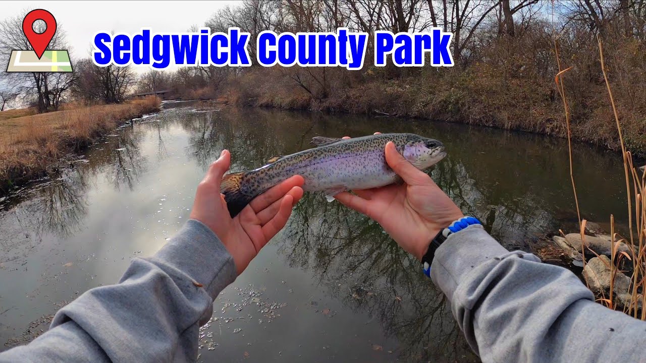 Sedgwick County Park Trout Fishing on Christmas Eve - YouTube