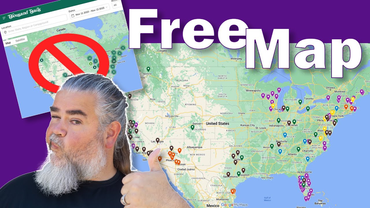 Free Thousand Trails Map to Help Plan Your RV Life - YouTube