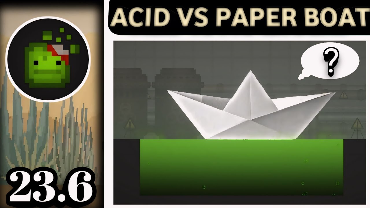 Paper Boat VS Acid Map For [Melon Playground] [Melon Playground Concept ...