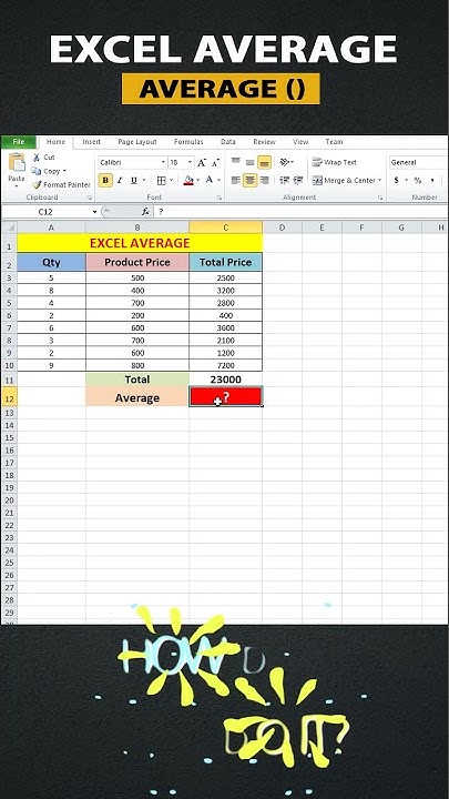 Learn Excel Average Function | How to Calculate Average in Excel Tutorial or Tips and Tricks ...