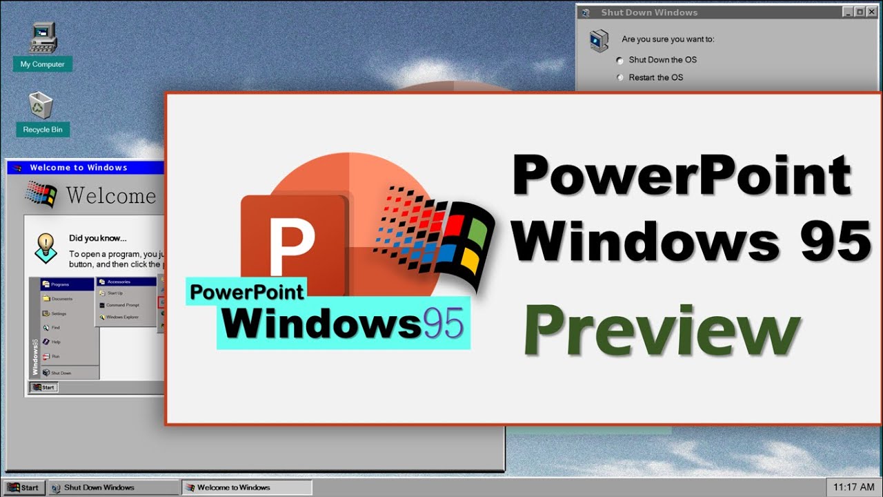 PowerPoint Windows 95 Preview - YouTube