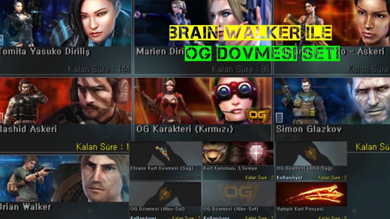 Wolfteam Brain Walker karakterine og dövmesi taktım - YouTube