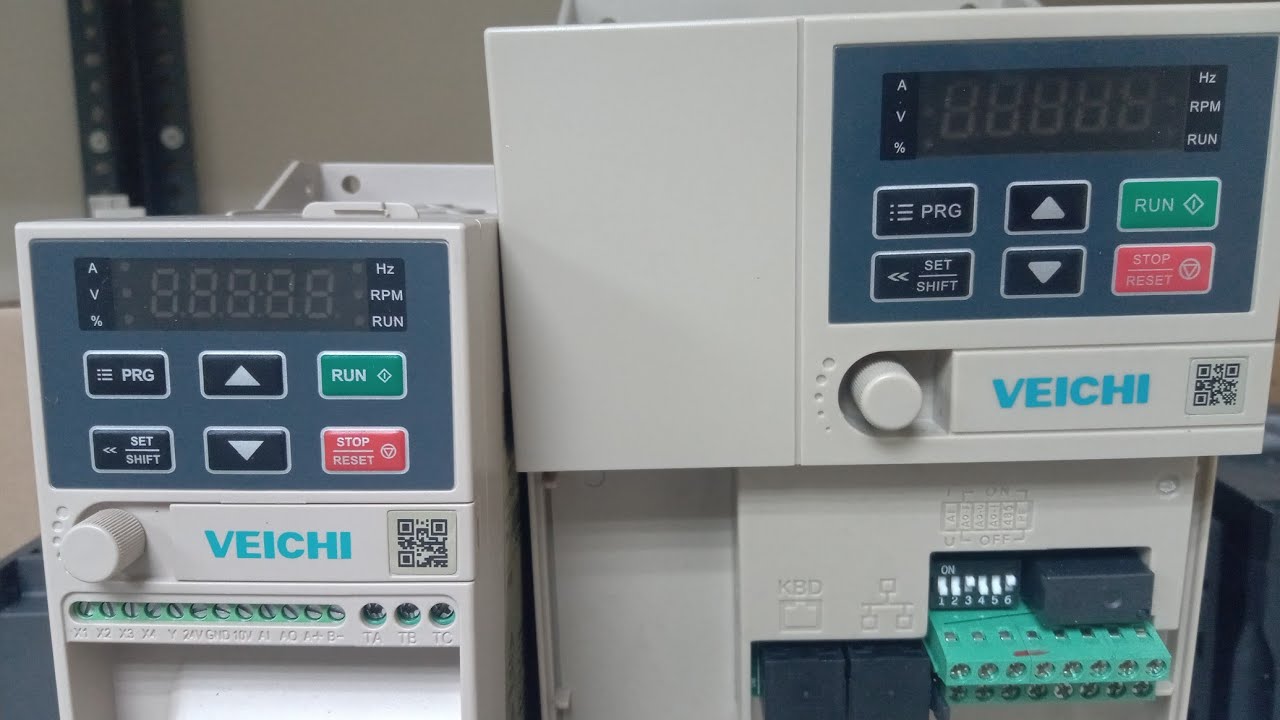 VEICHI VFD TWO WIRE CONNECTION AND PARAMETER SETTING. - YouTube